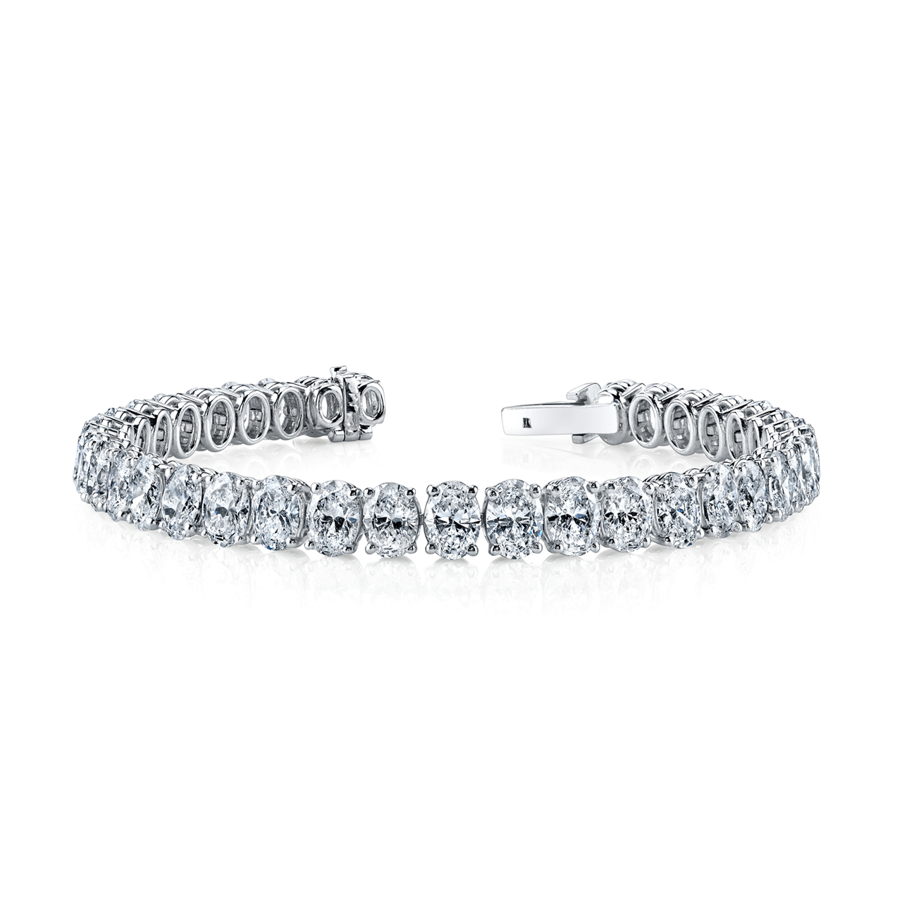 Private Reserve Platinum and Diamond 24.86 Total Weight Line Bracelet ...